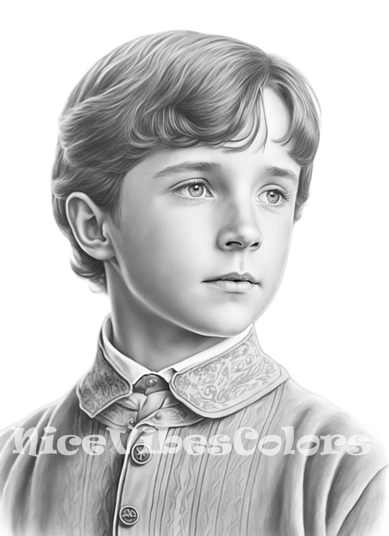 25 Easy Portraits: Grayscale Coloring Book for Adults and Children ...