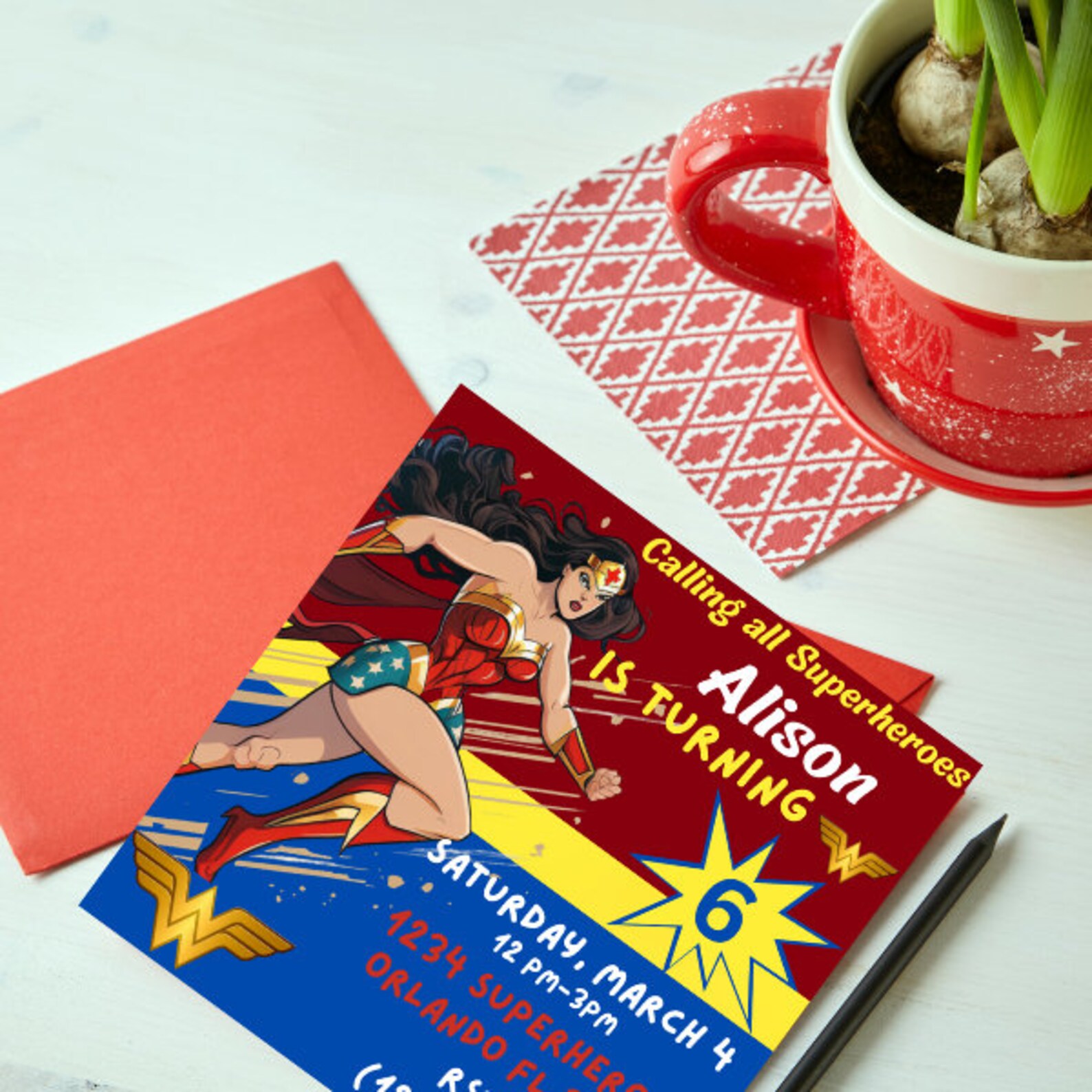 Wonder Women Birthday Invitation Template, Wonder Women Birthday Party ...