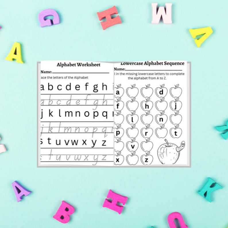 Alphabet Workbook for Kids, Printable Workbook, Homeschool Activity ...