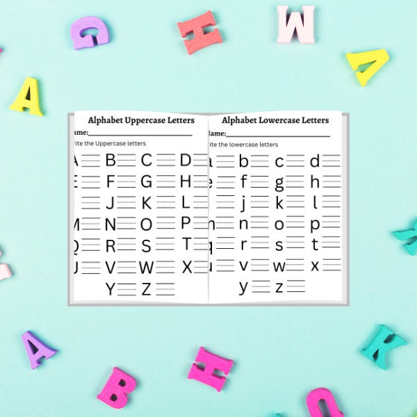 Alphabet Workbook for Kids, Printable Workbook, Homeschool Activity ...