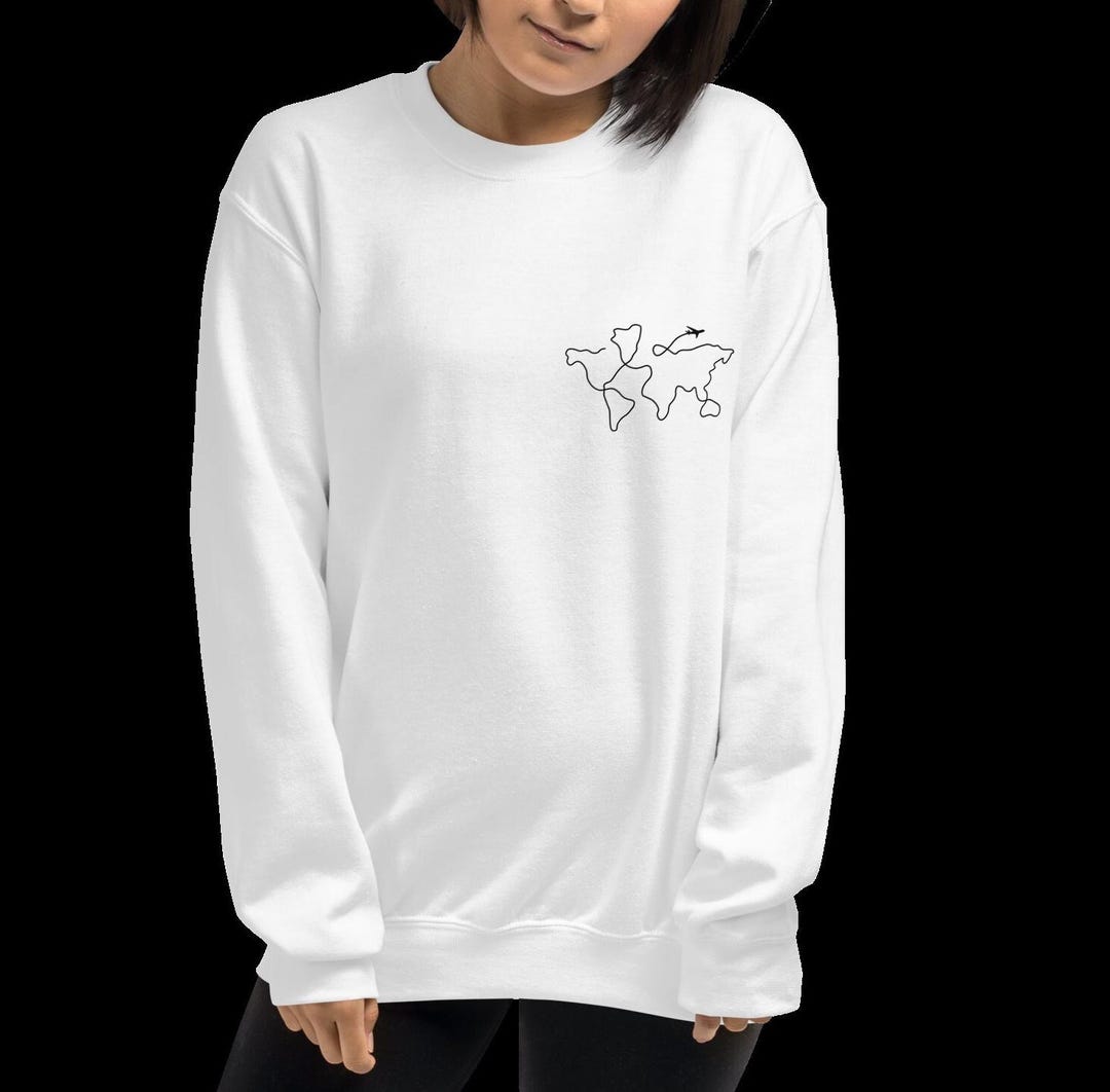 WORLD MAP Unisex Sweatshirt, World Map Sweatshirt, World Map Hoodie ...