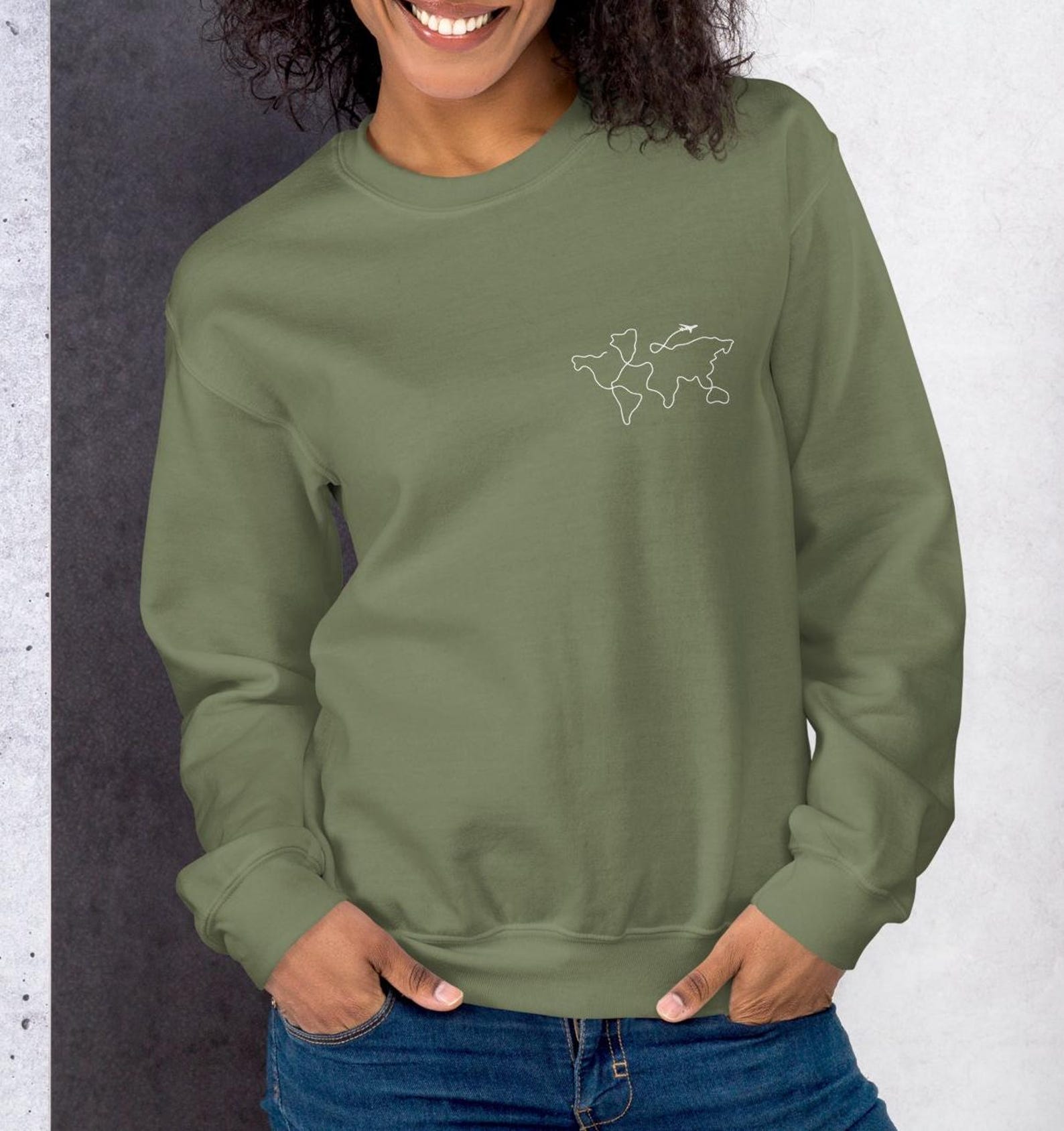 WORLD MAP Unisex Sweatshirt, World Map Sweatshirt, World Map Hoodie ...
