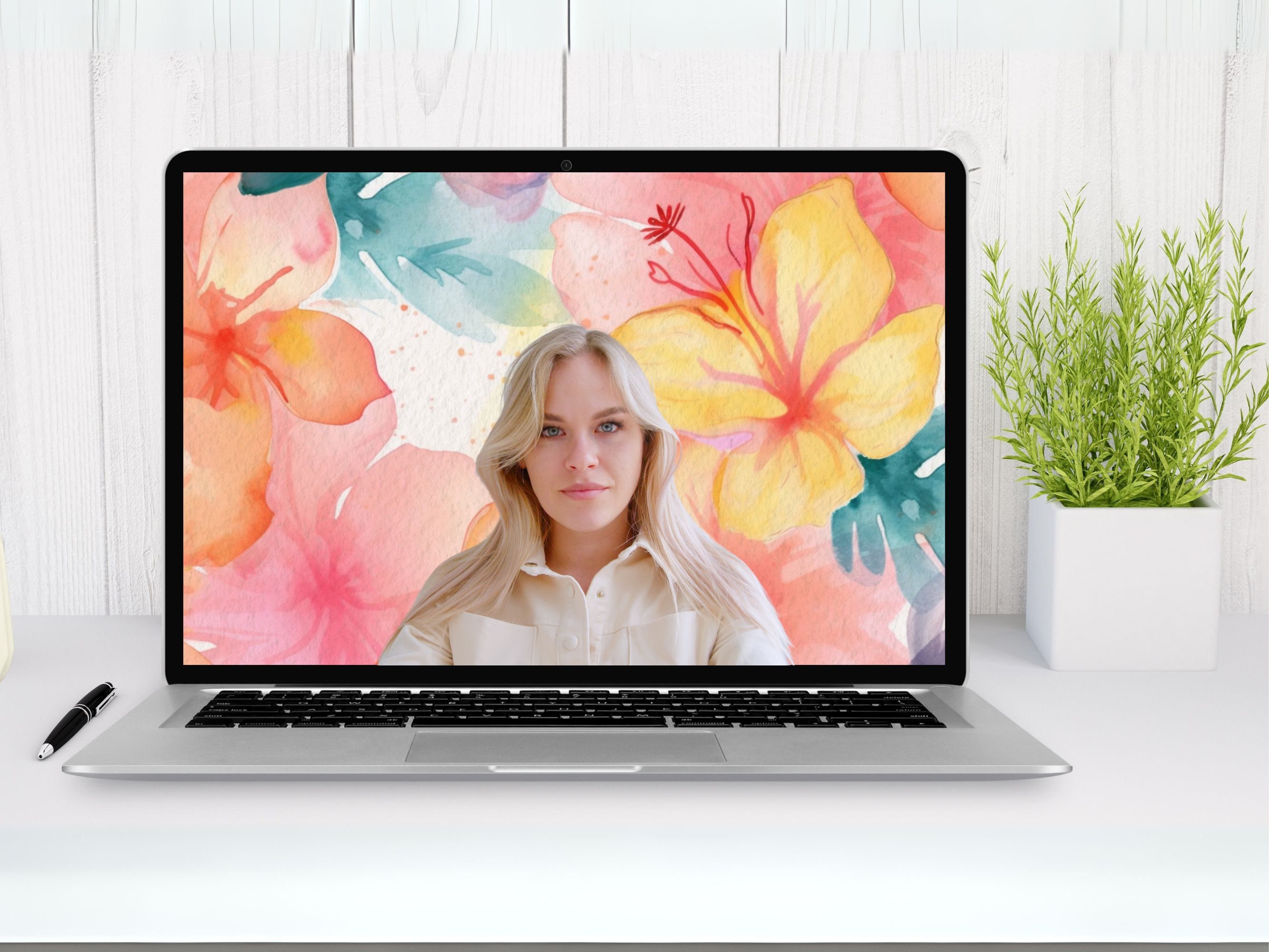 10 Spring Virtual Background, Lock Screen, Zoom Background, Perennial ...