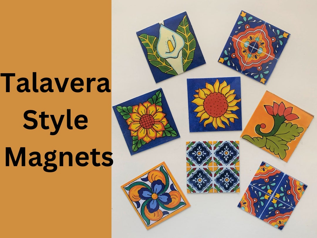 Talavera Style Magnets Mexican Magnets Home Decor Kitchen - Etsy