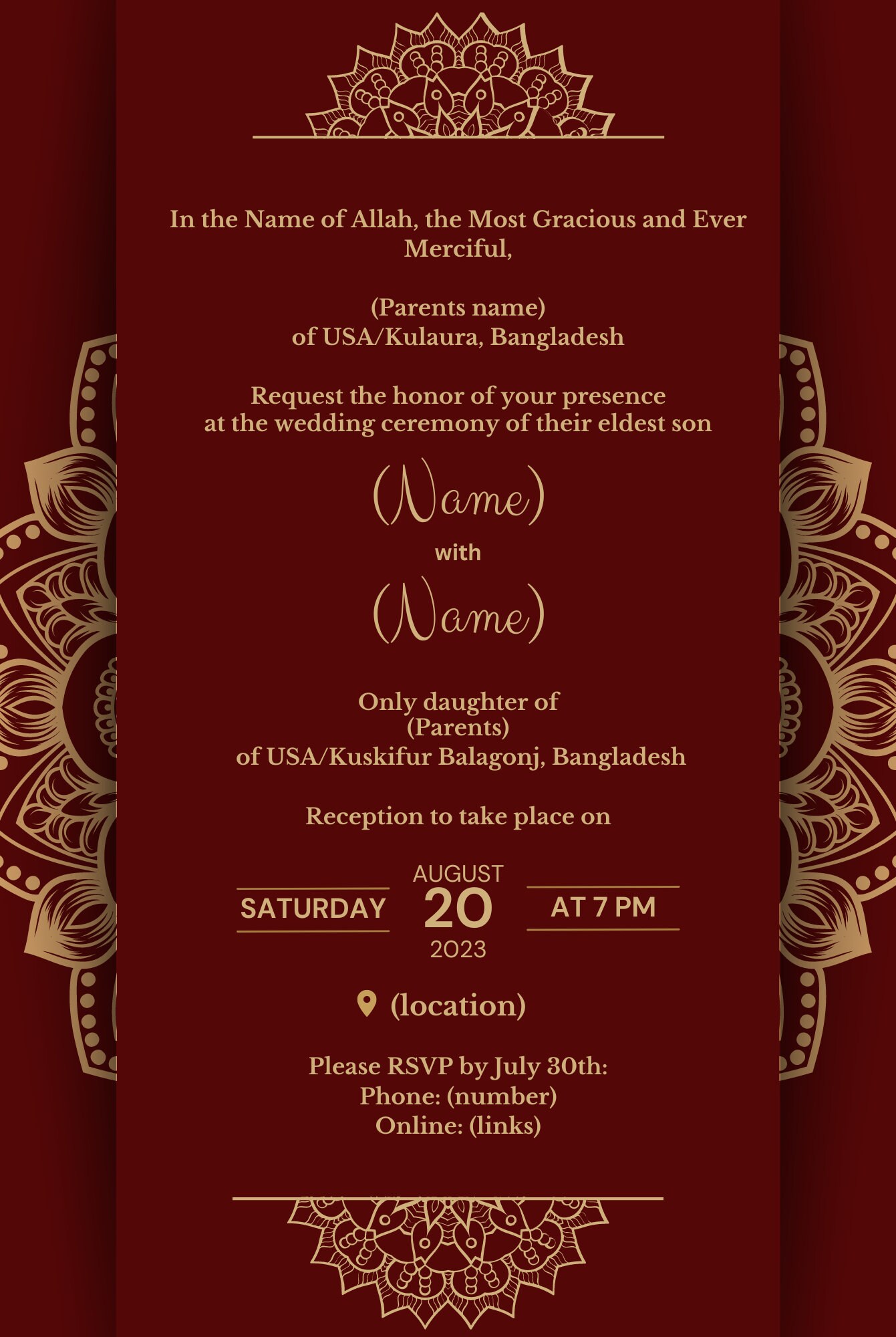 Indian Wedding Invitation Animated Digital & Printable, Custom Desi ...