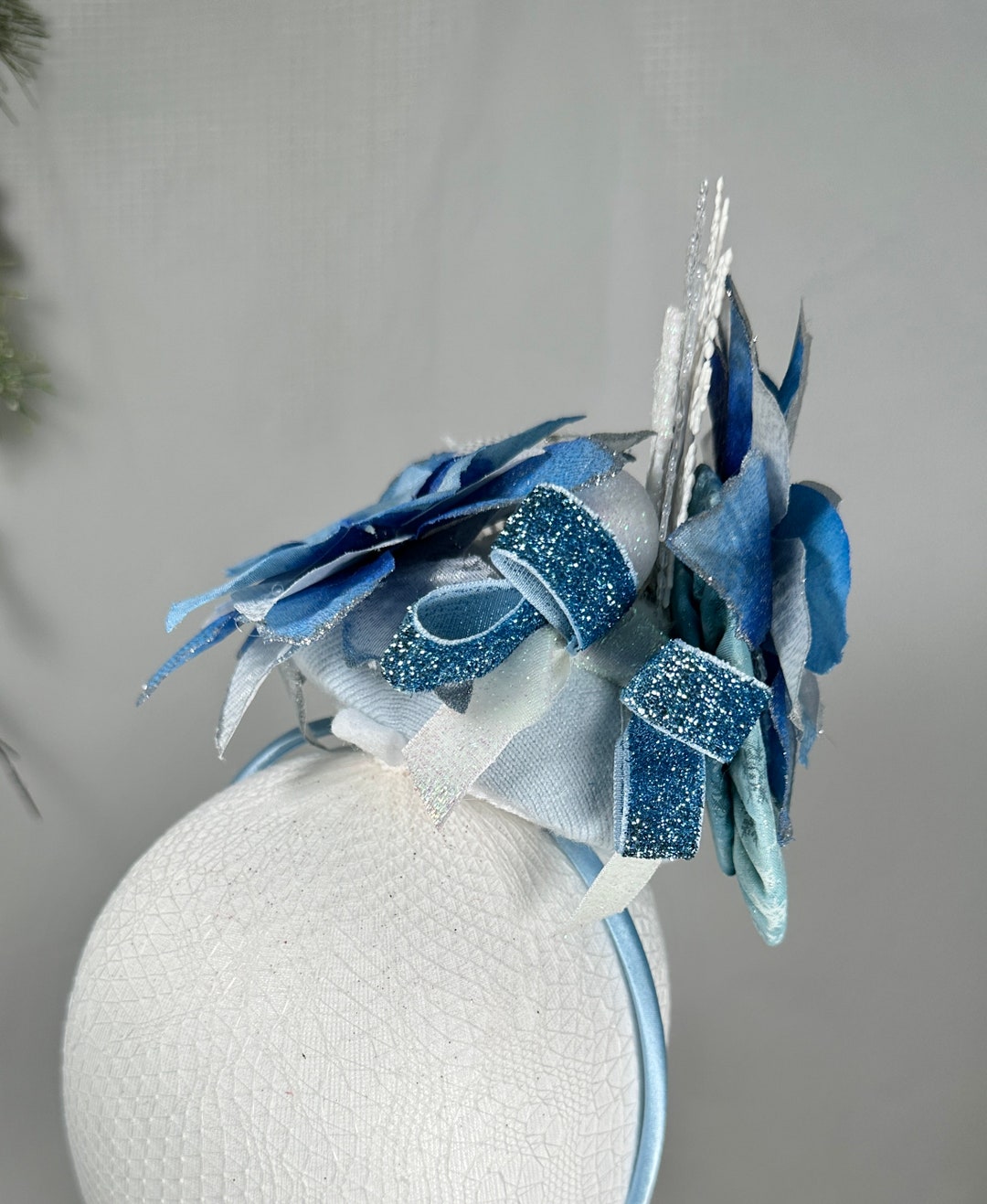 Blue Snowflake Christmas Fascinator: Festive Party Headwear - Etsy