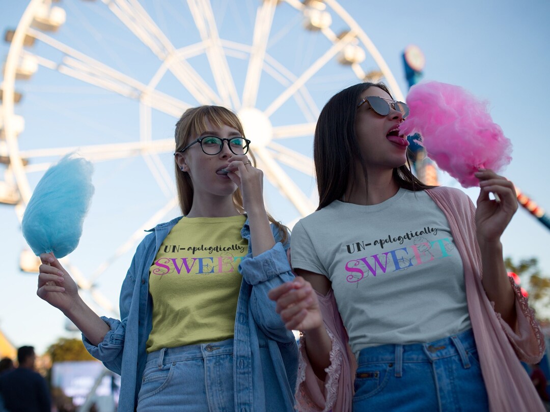 Unapologetically Sweet T-shirt, Shirt Gift for Her, Cotton Candy Themed ...