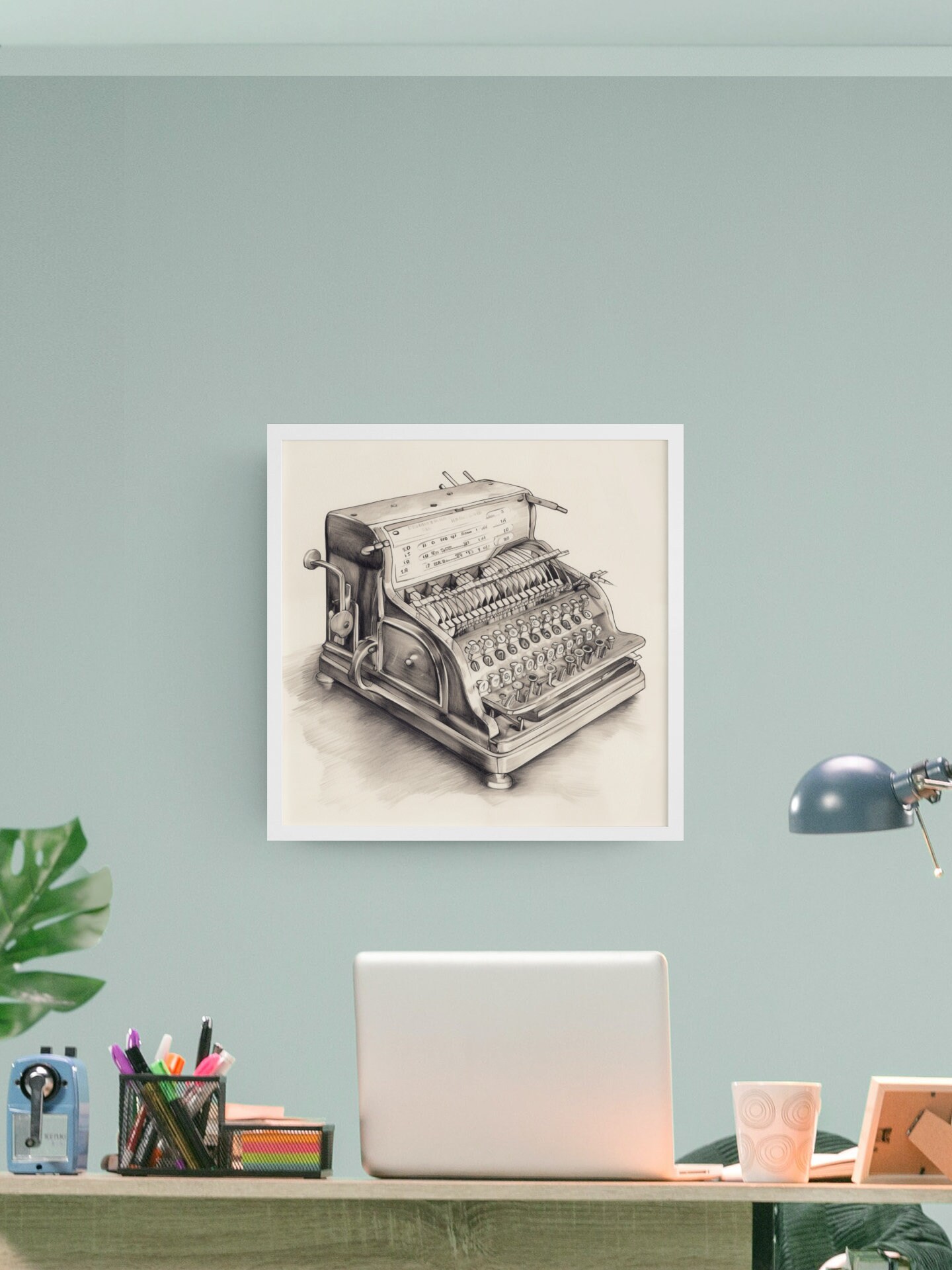 1950s Typewriter Art Print – Mechanical Nostalgia (digital Download) - Etsy