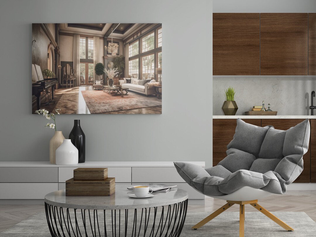 Palatial Paradise: Breathtaking Digital Print of a Luxurious Home's ...