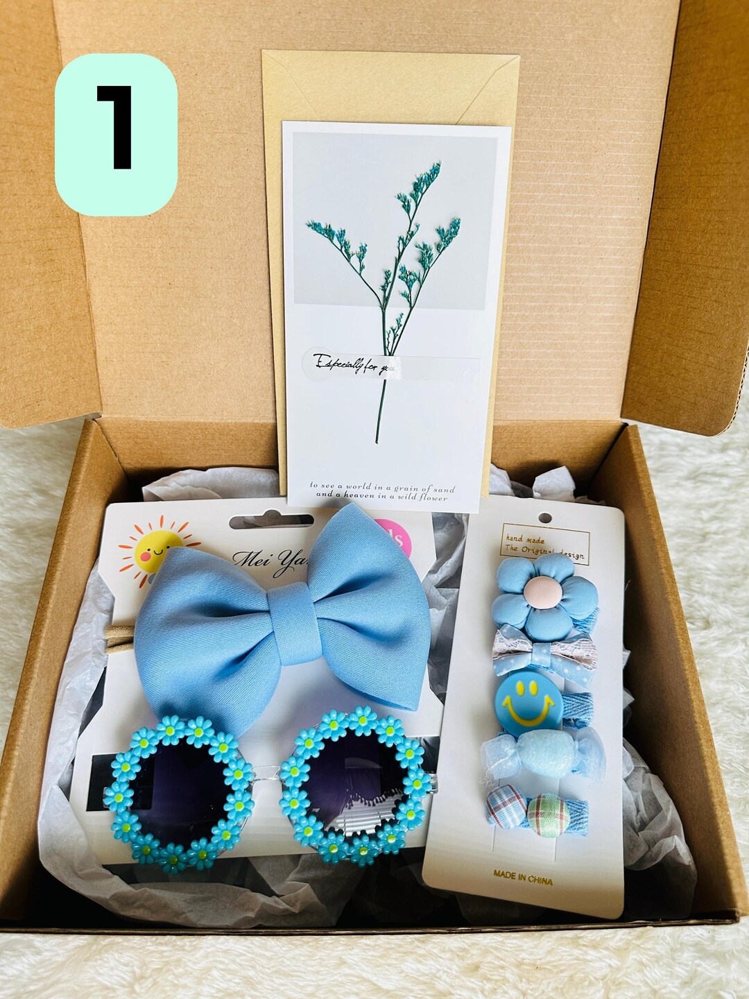 Little Girl Gift Box: Sunglasses, Ribbons & Hair Accessories - Etsy