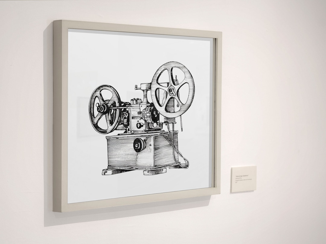 Digital Print of a 30s Film Projector | Retro Tech for Movie Lovers and ...