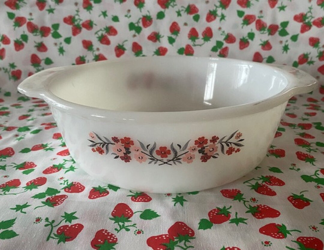 Vintage Milk Glass Fire King Casserole Dish - Etsy