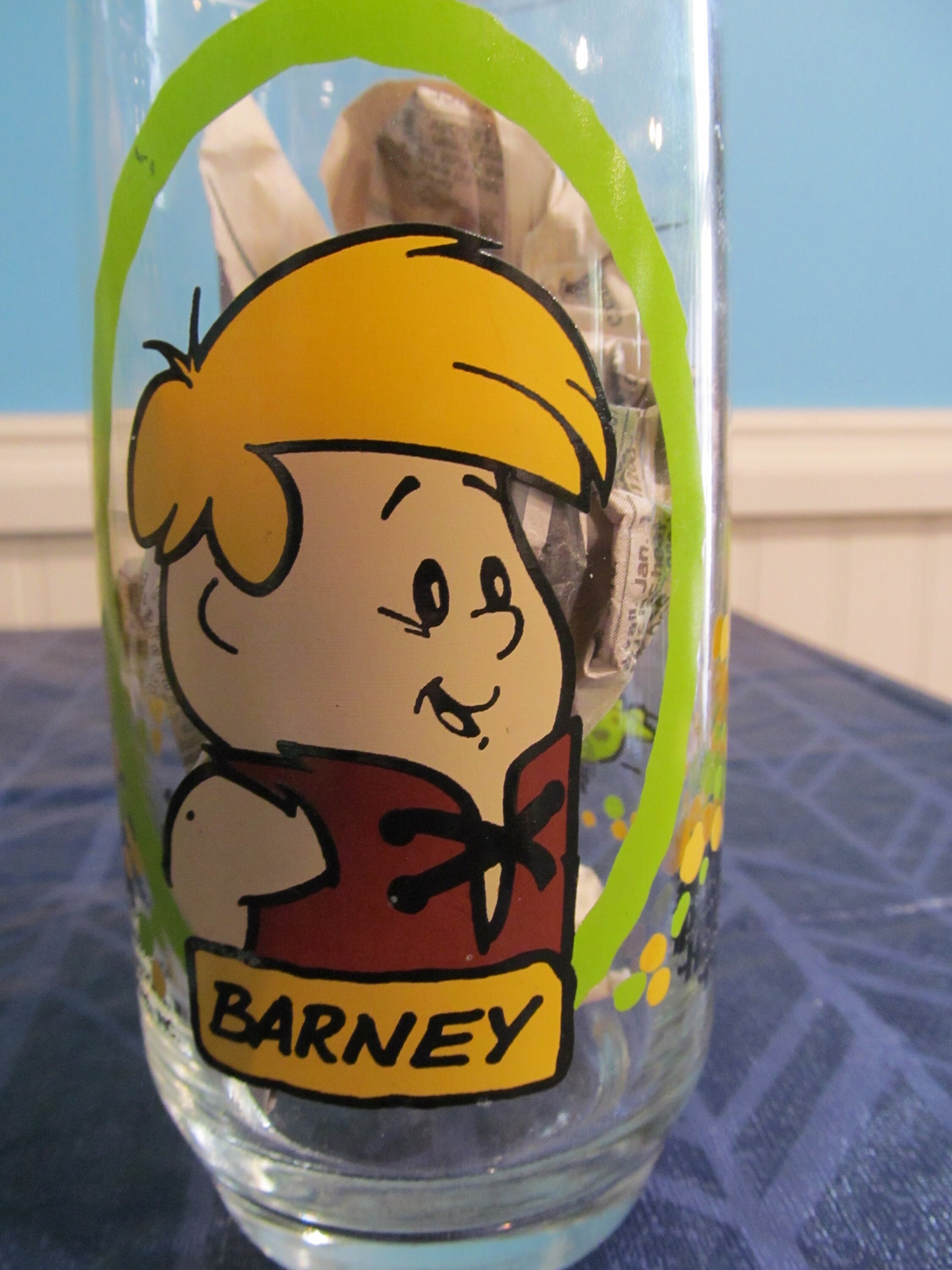 Vintage 1986 the Flintstones Kids Set of 2 Glasses Freddy & Barney ...