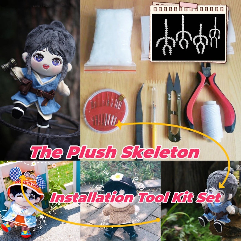 The Plush Skeleton Installation Tool Kit Set Collection for - Etsy