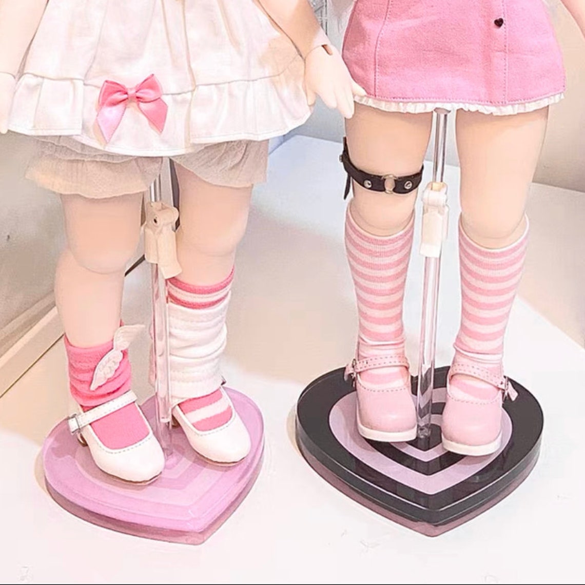 Acrylic Cute Heart-shaped Doll Stand for 1/4 Scale BJD Doll, MSD ...