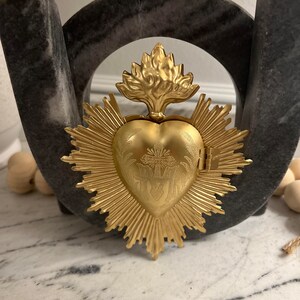 Gold Metal Sacred Heart - Etsy