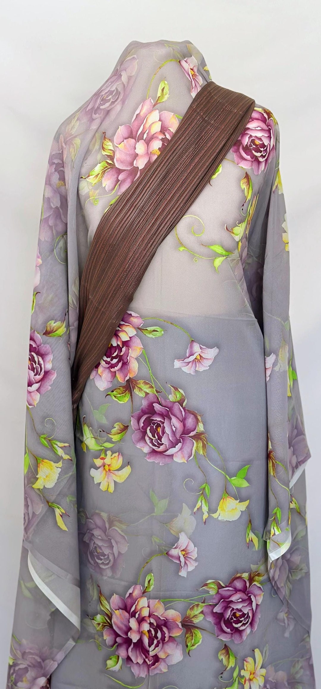 Somali Dirac | Wedding Attire | Cultural Dress - 3pcs Grey & Purple ...