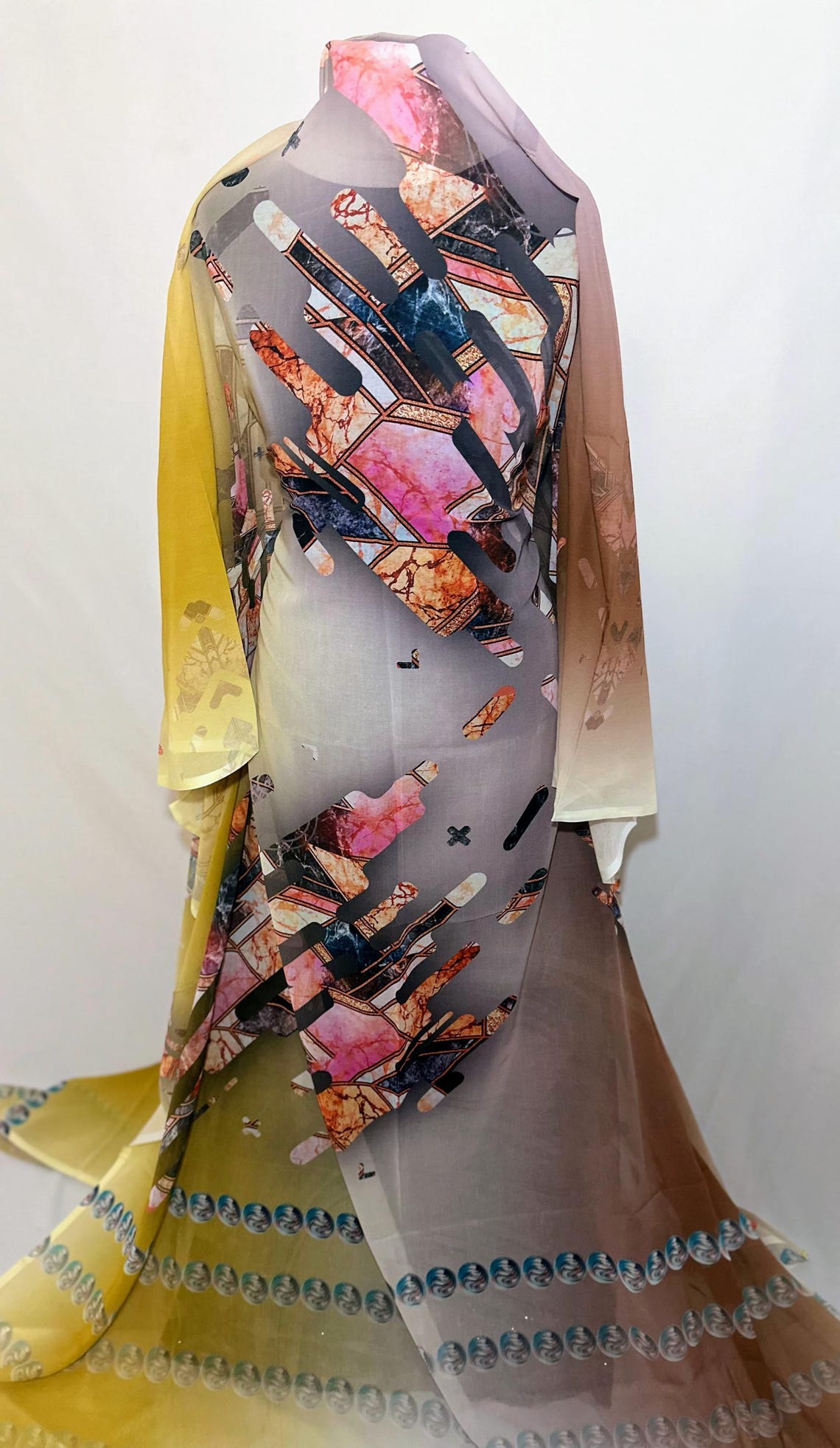 Somali Dirac | Wedding Attire | Cultural Dress - 3pcs Pink & Gold ...