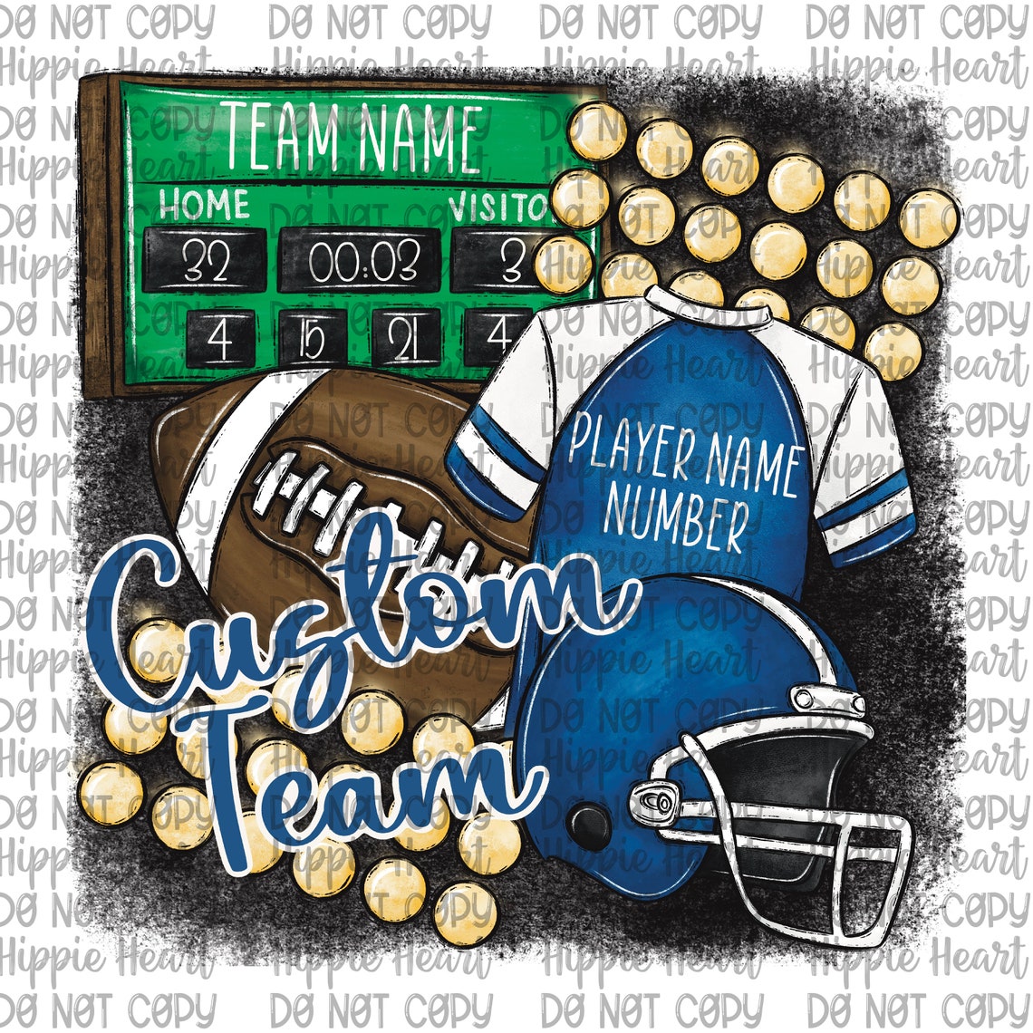 Custom Football Team Png Custom Team Mascot Png Custom - Etsy