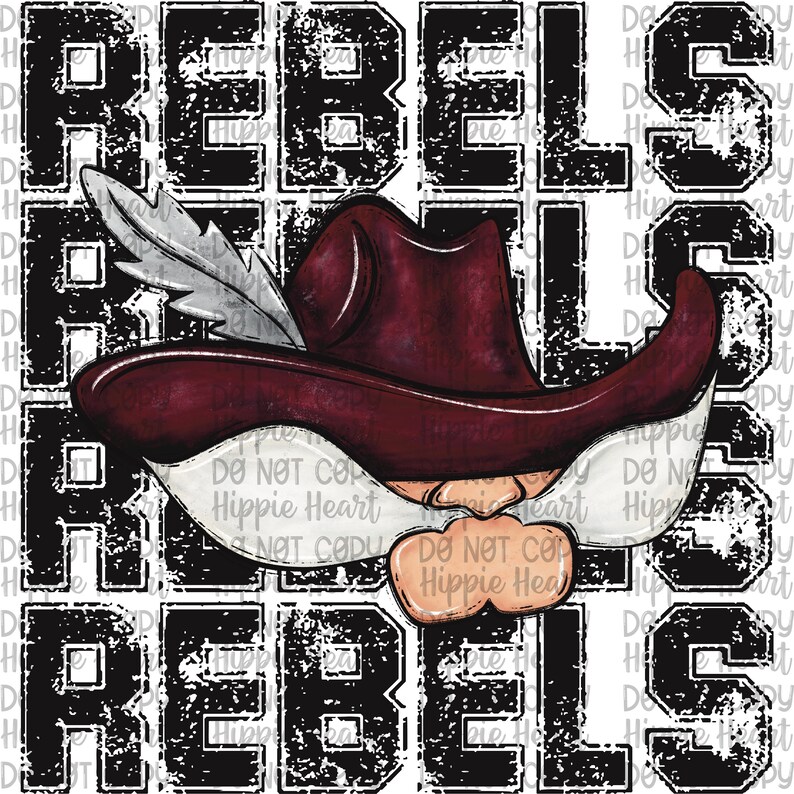 Rebel Png Rebels Mascot Png Rebel Mascot Custom Mascot - Etsy