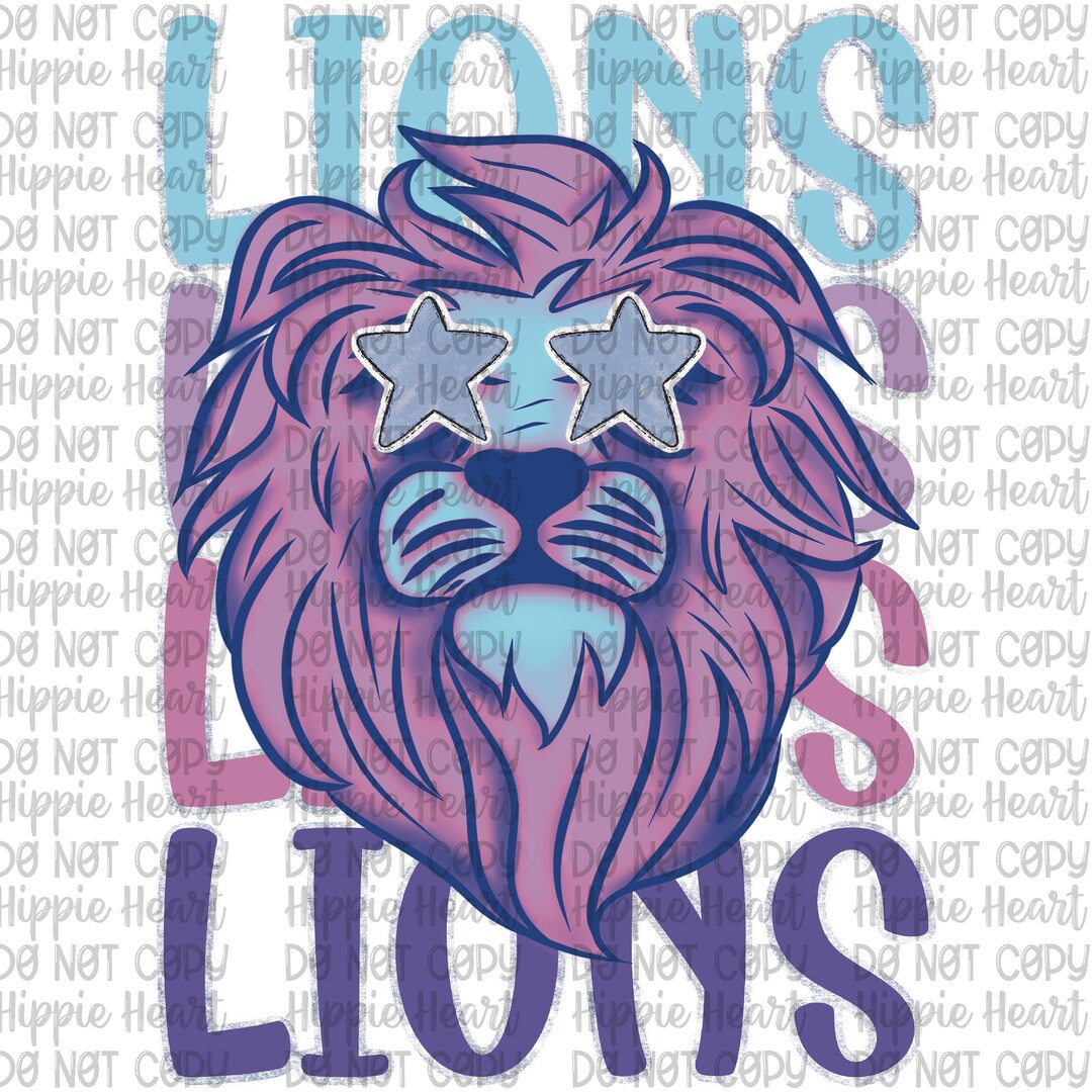 Lions Mascot Png, Lions Preppy Mascot, Lions Mascot Png, Pink Preppy ...