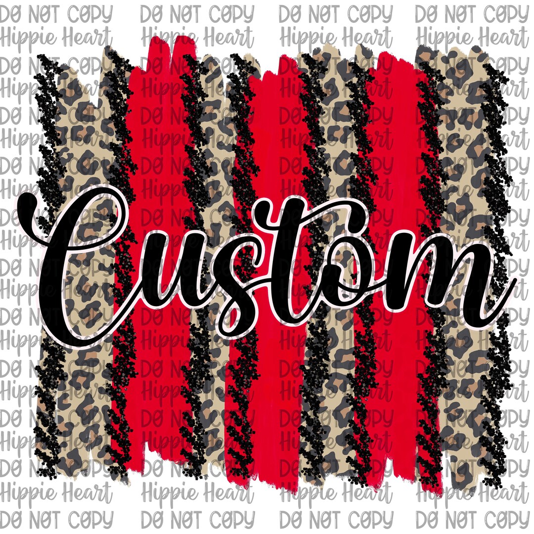 Custom Team Png, Custom School Png, Brushstroke Design, Custom Mascot ...