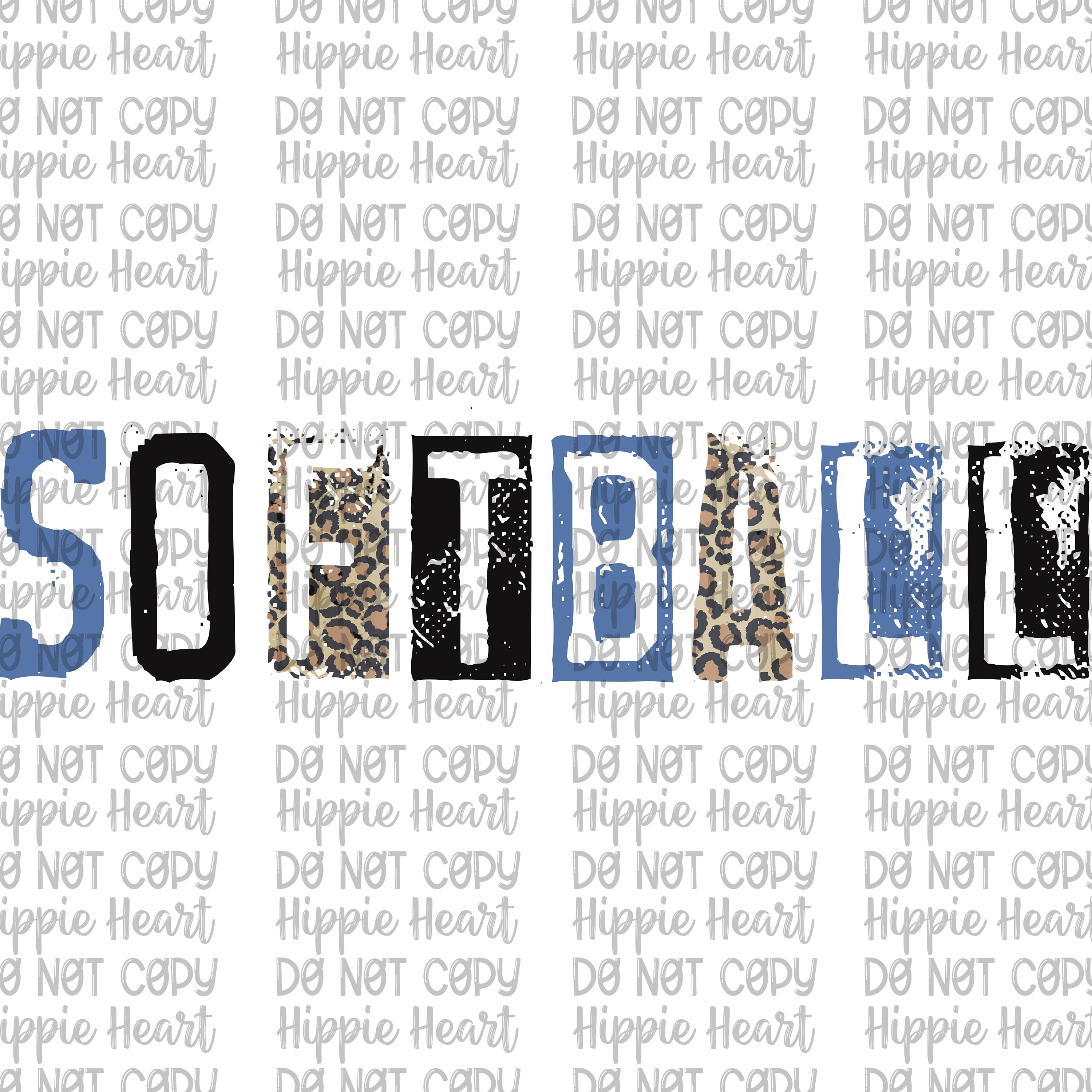 Distressed Softball Png, Leopard Softball Png, Distressed Softball Font ...