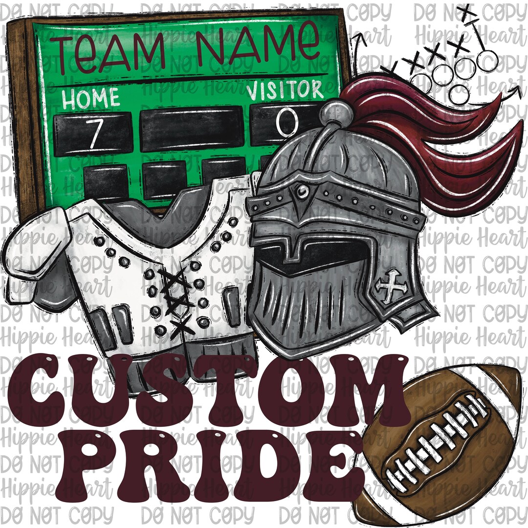 Custom Football Team Png, Custom Team Mascot Png, Custom Football ...
