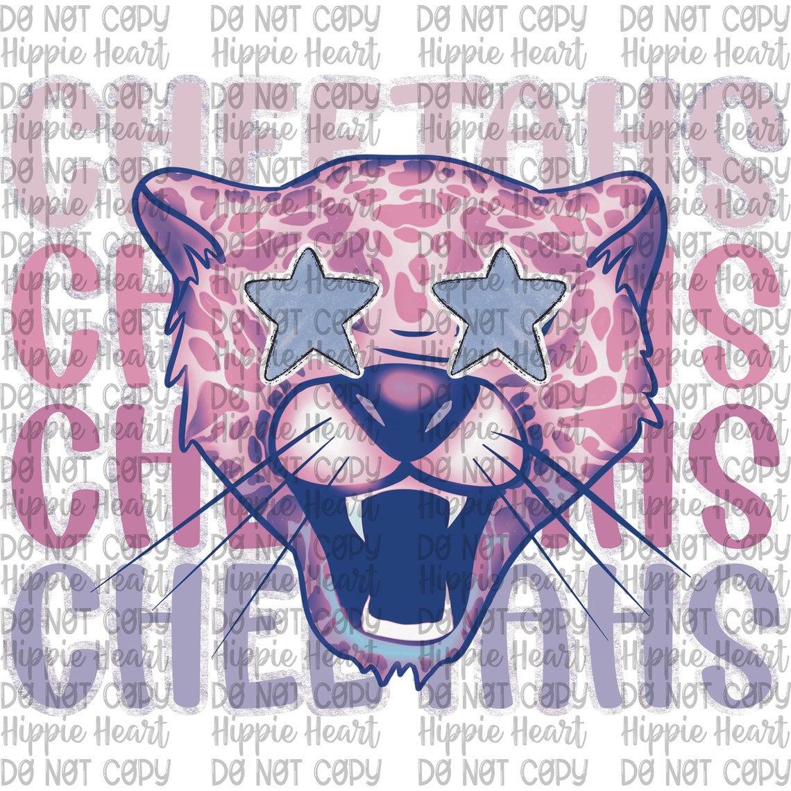Cheetahs Mascot Png Cheetahs Preppy Mascot Cheetahs Mascot - Etsy