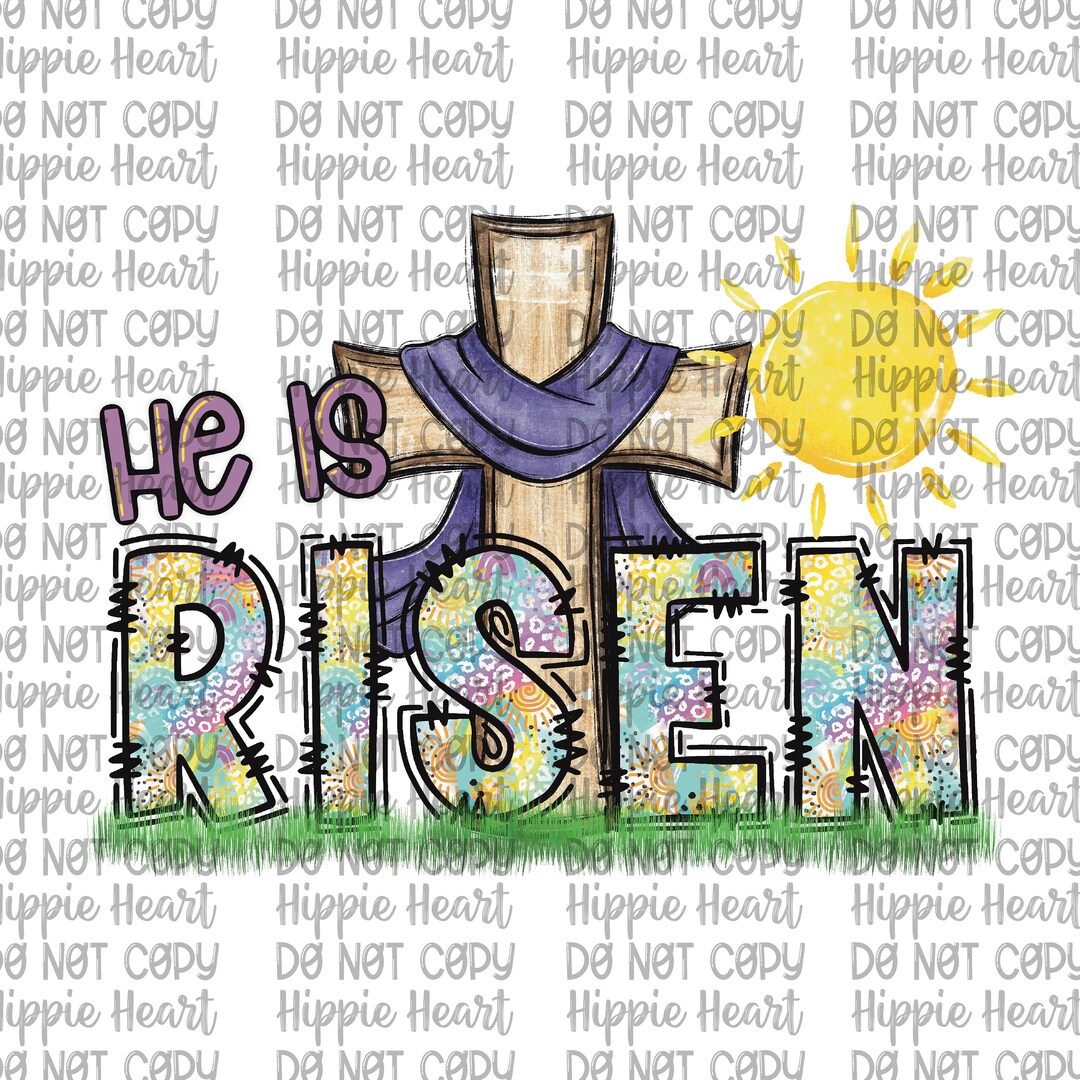 He is Risen Png, Vintage Easter Egg Design, Hand Painted Easter Egg Png ...