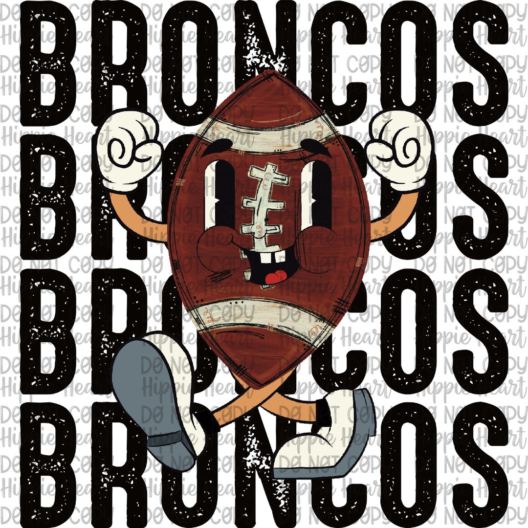Broncos Football Png, Broncos Football, Broncos Football Design, Retro ...