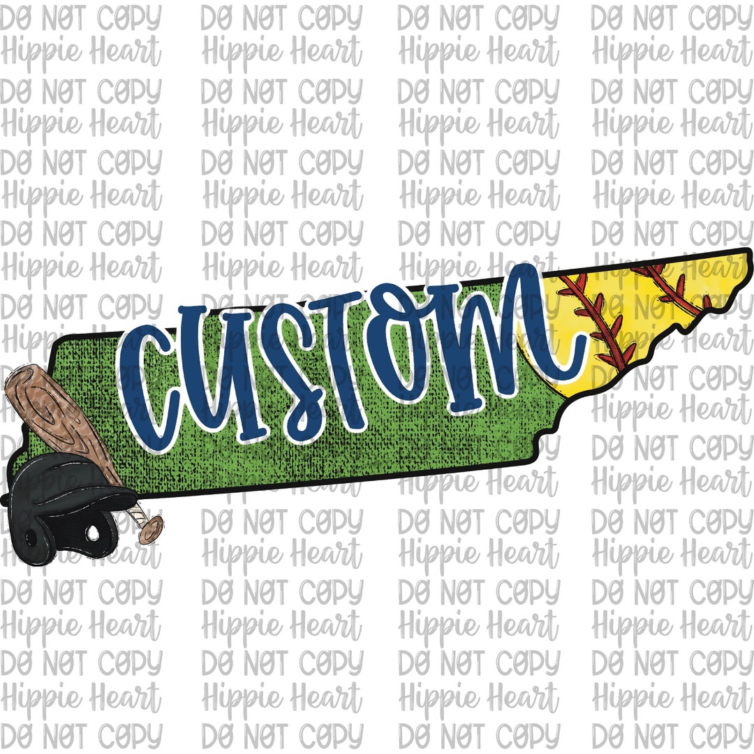 Custom State Softball Team Png, Custom Softball, Custom Team Mascot Png ...