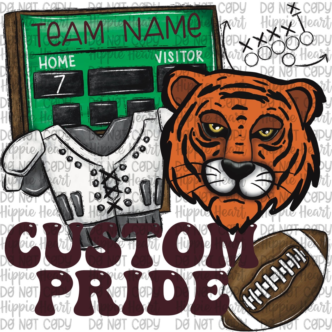 Custom Football Team Png Custom Team Mascot Png Custom - Etsy