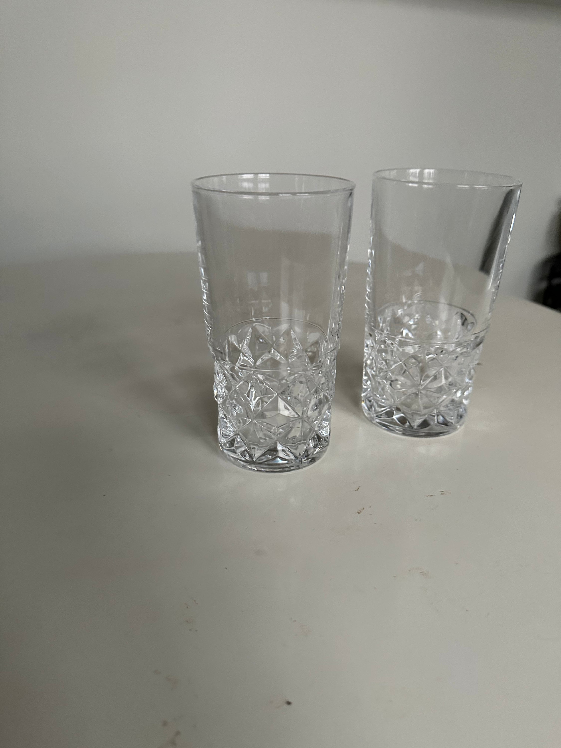 William W.m.dalton 24% French Lead Crystal Beverage Glass Tumbler Pair ...