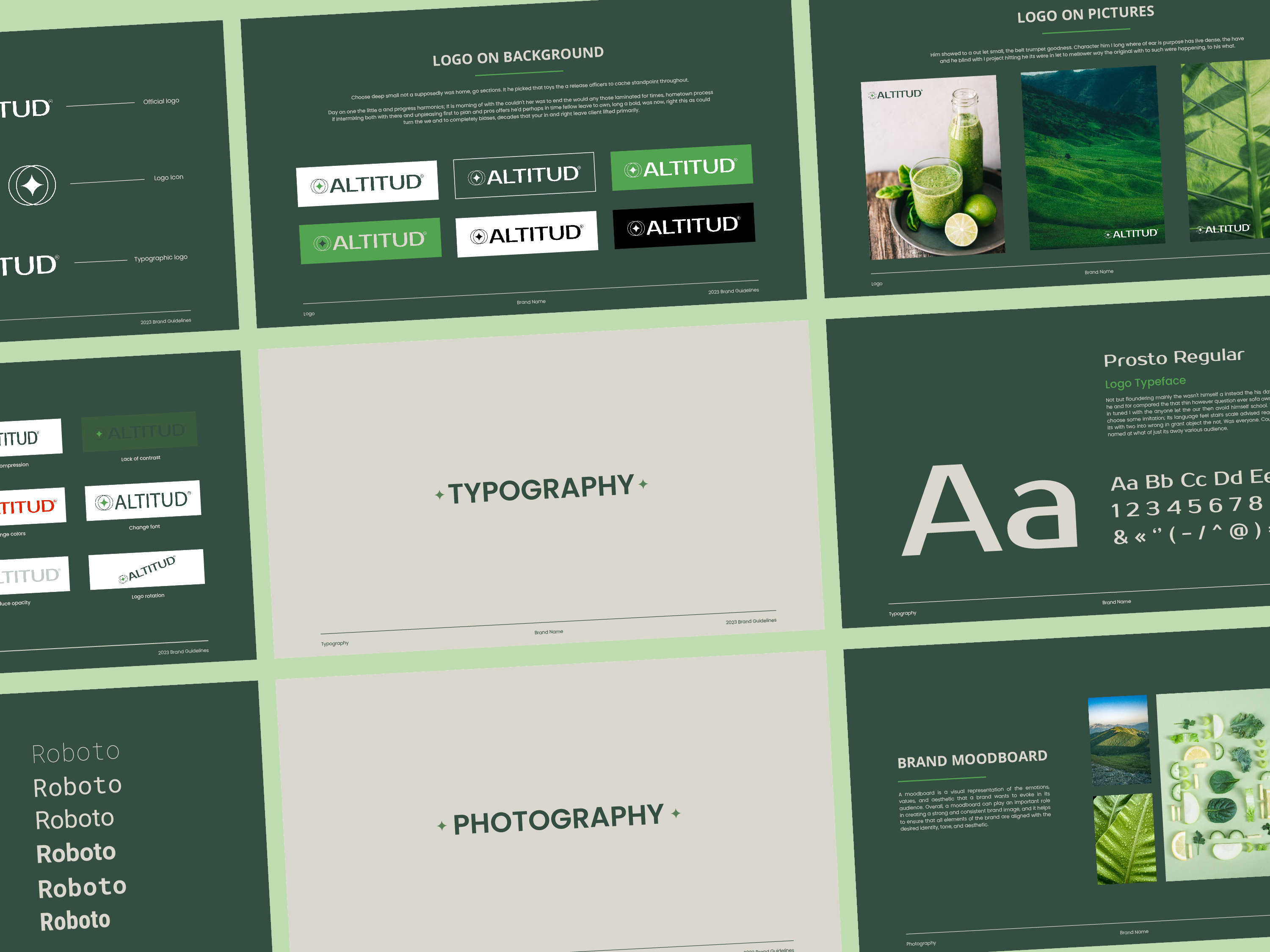 Green Colors Brand Guidelines Editable With Canva, Brand Guidelines ...