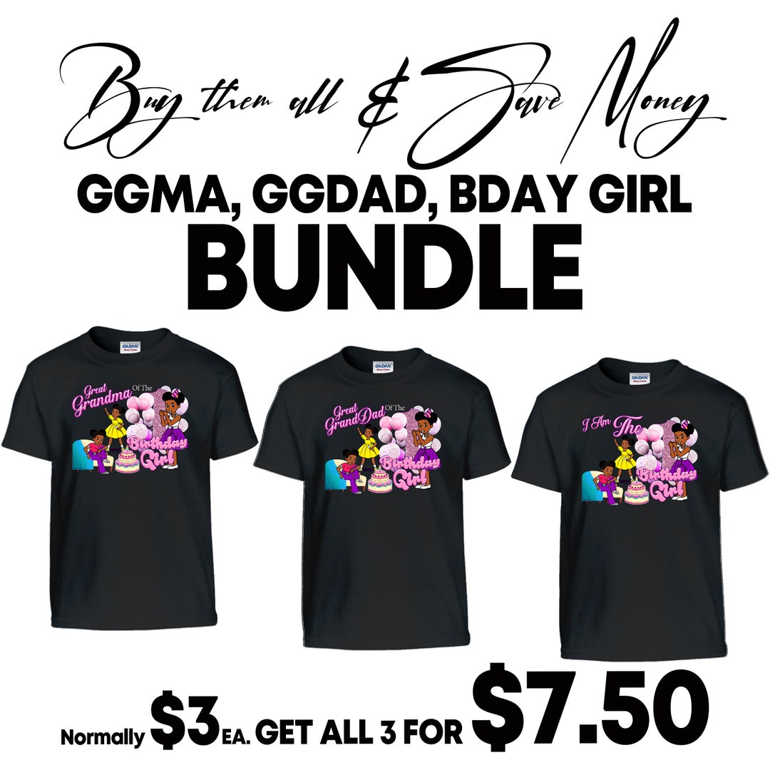 Gracie Bday Bundle - Bday Girl, Great Grandma, Great Granddad - Etsy