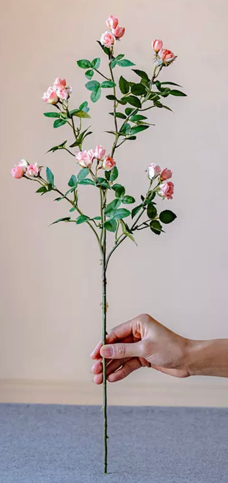 24'' Faux Rose, Artificial Small Colorful Rose, Silk Flowers, Home ...