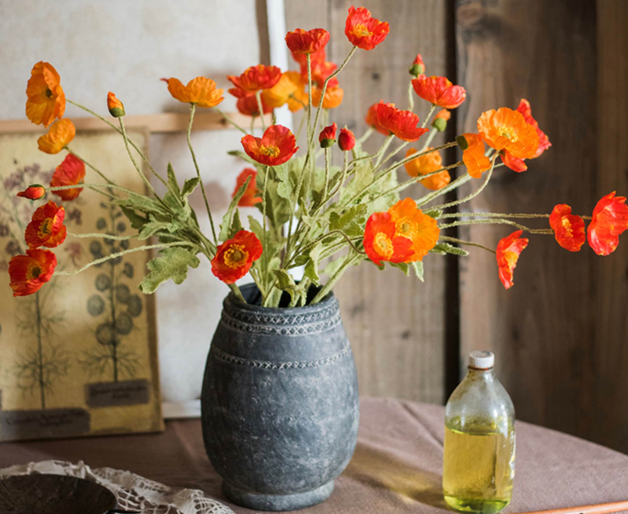 23'' Faux Poppy Silk Artificial Colorful Flowers - Etsy