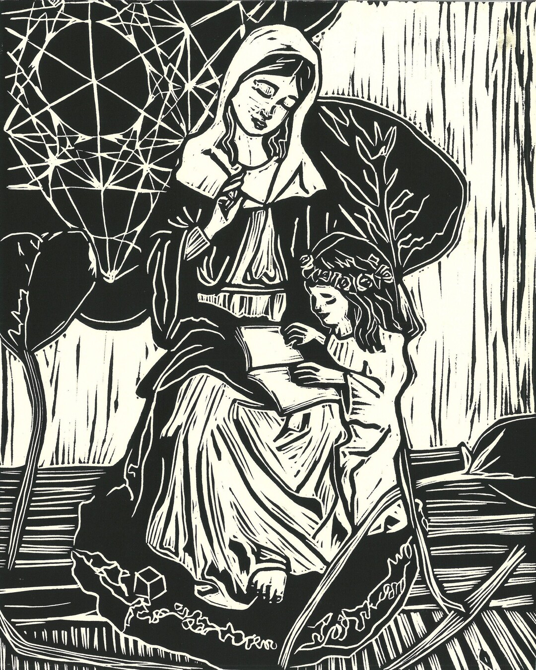 St. Anne Linocut Print (edition of 44) - Etsy