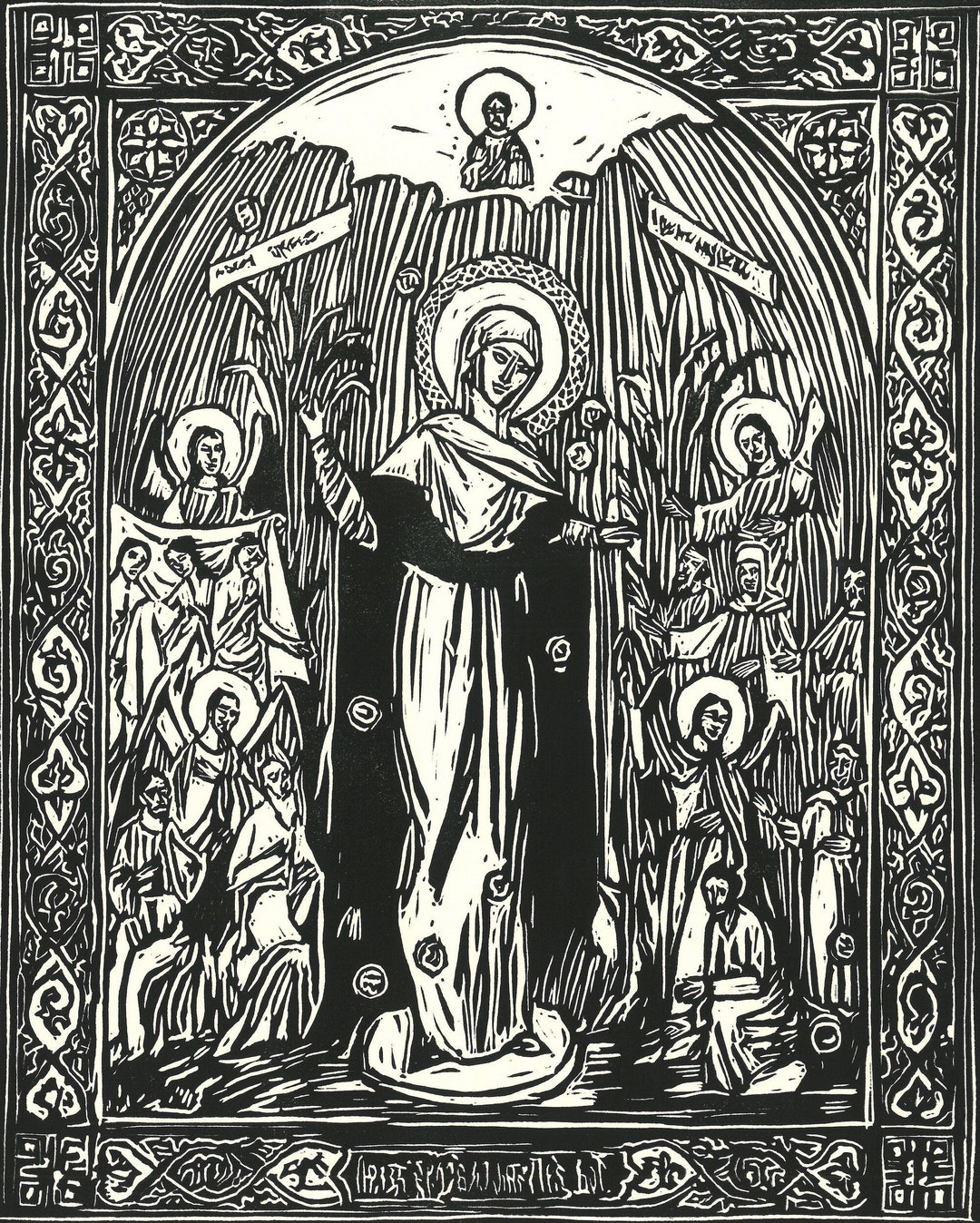 Joy of All Who Sorrow Linocut Print (edition of 44) - Etsy