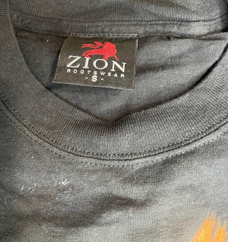 Bob Marley & Lion Black T Shirt. Zion Rootswear.vintage/new,not ...