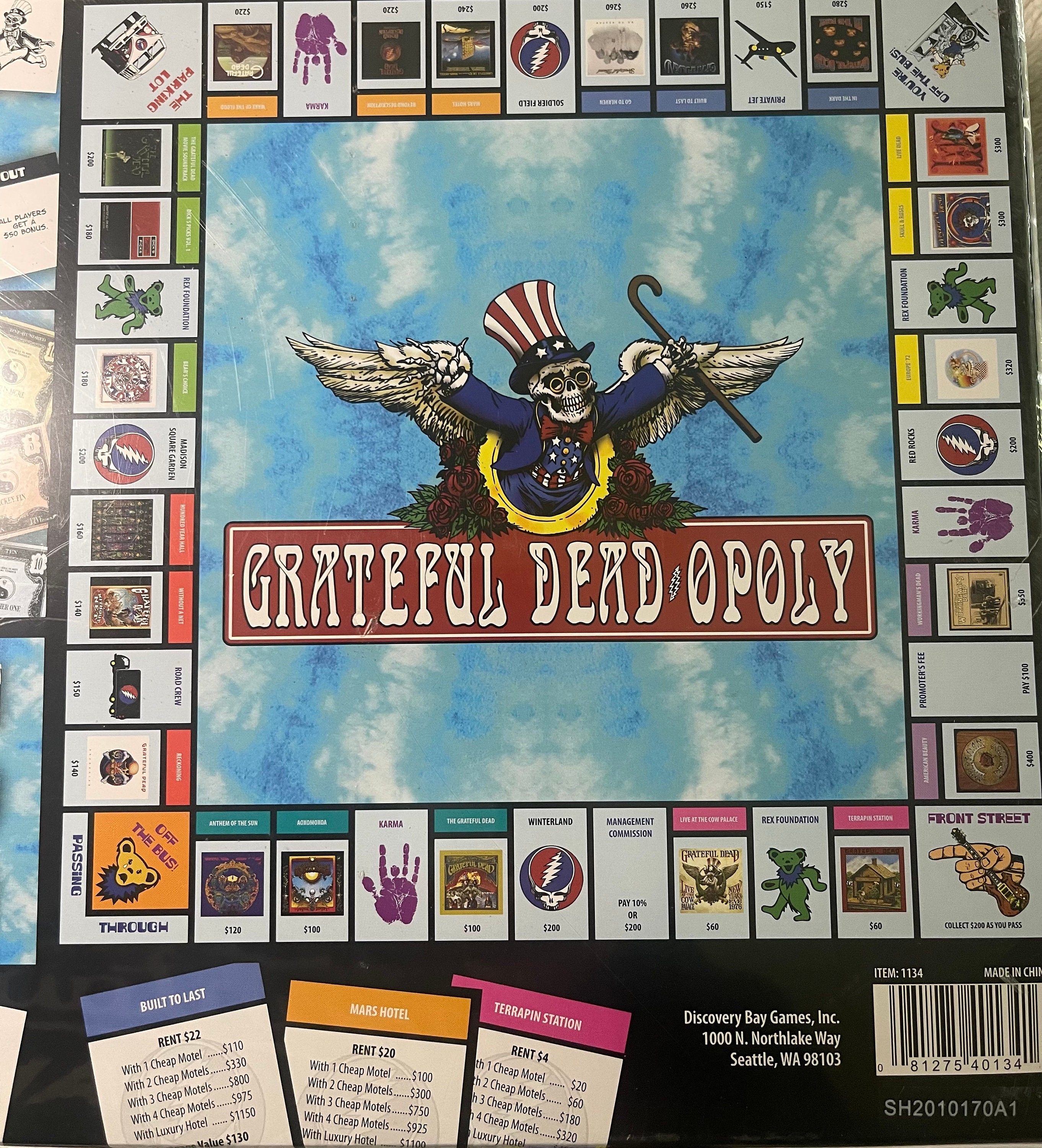 Grateful Dead Monopoly Board Game - Etsy