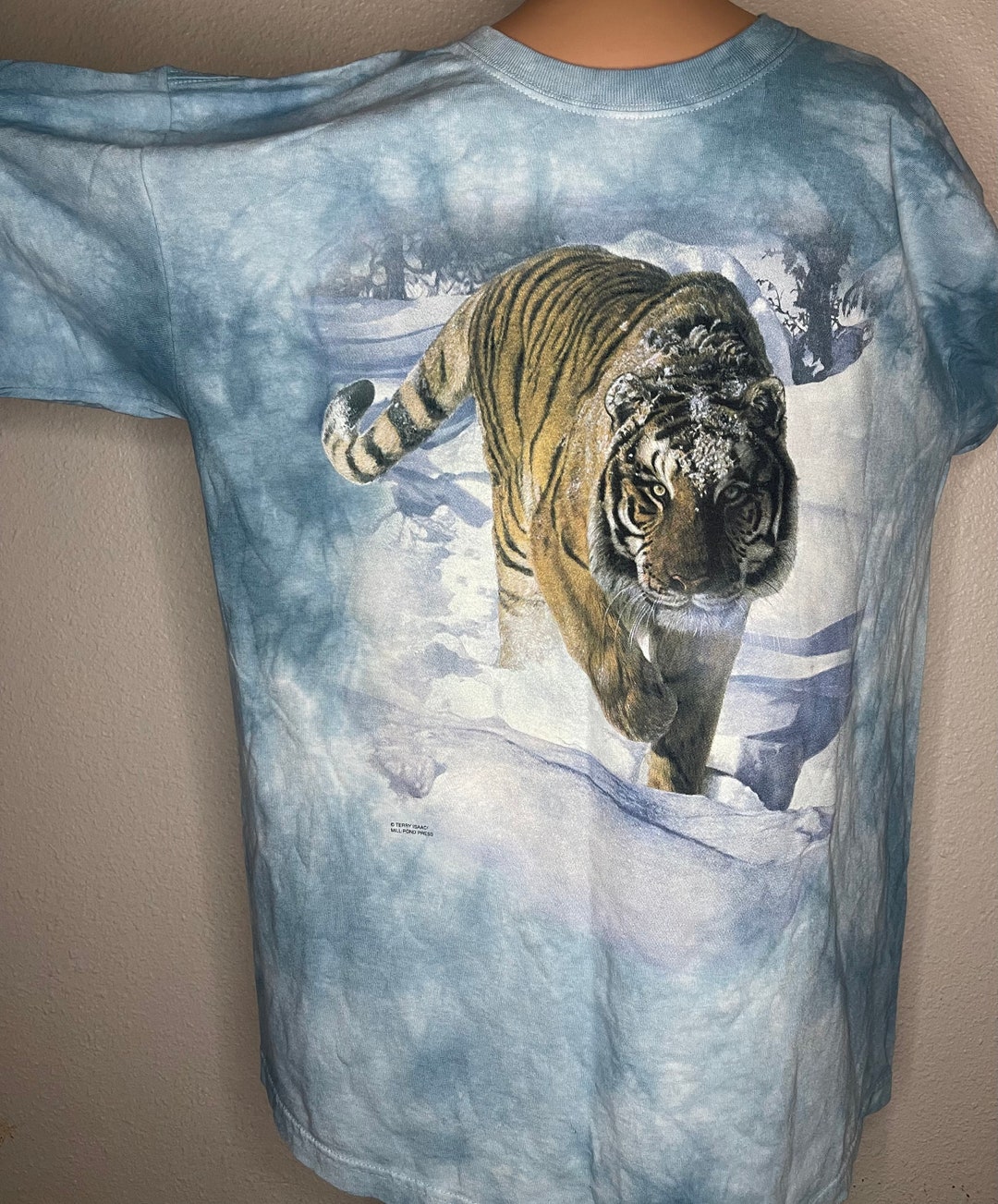Vintage, Blue Tie Dye Tiger Short Sleeve T Shirt. Size Large - Etsy Canada