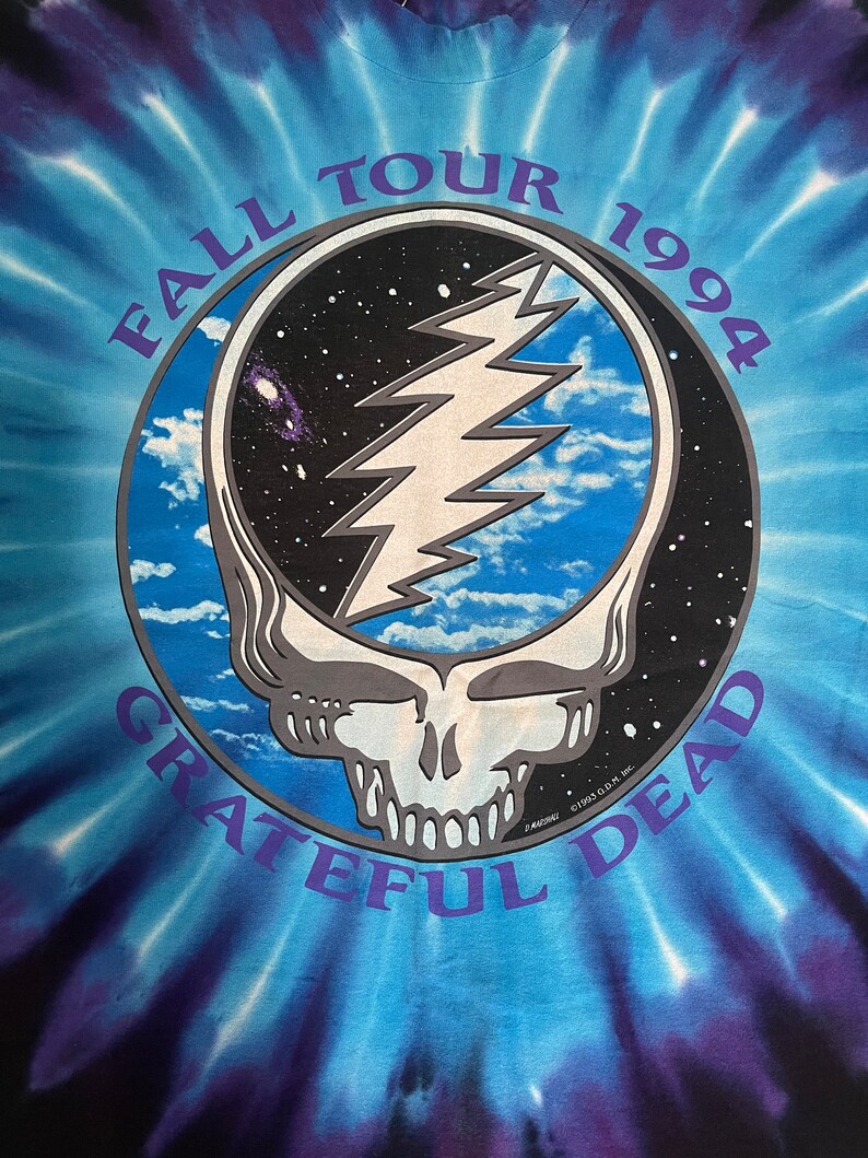 Vintage Grateful Dead 1994 Fall Tour Liquid Blue T Shirt. Size Large ...