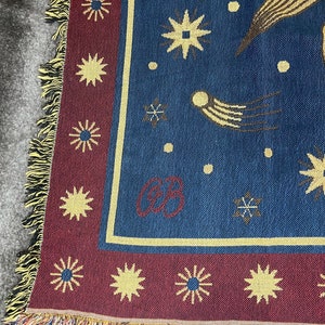 Sun Moon & Stars cosmos Vintage Throw Blanket. Rug Barn. - Etsy