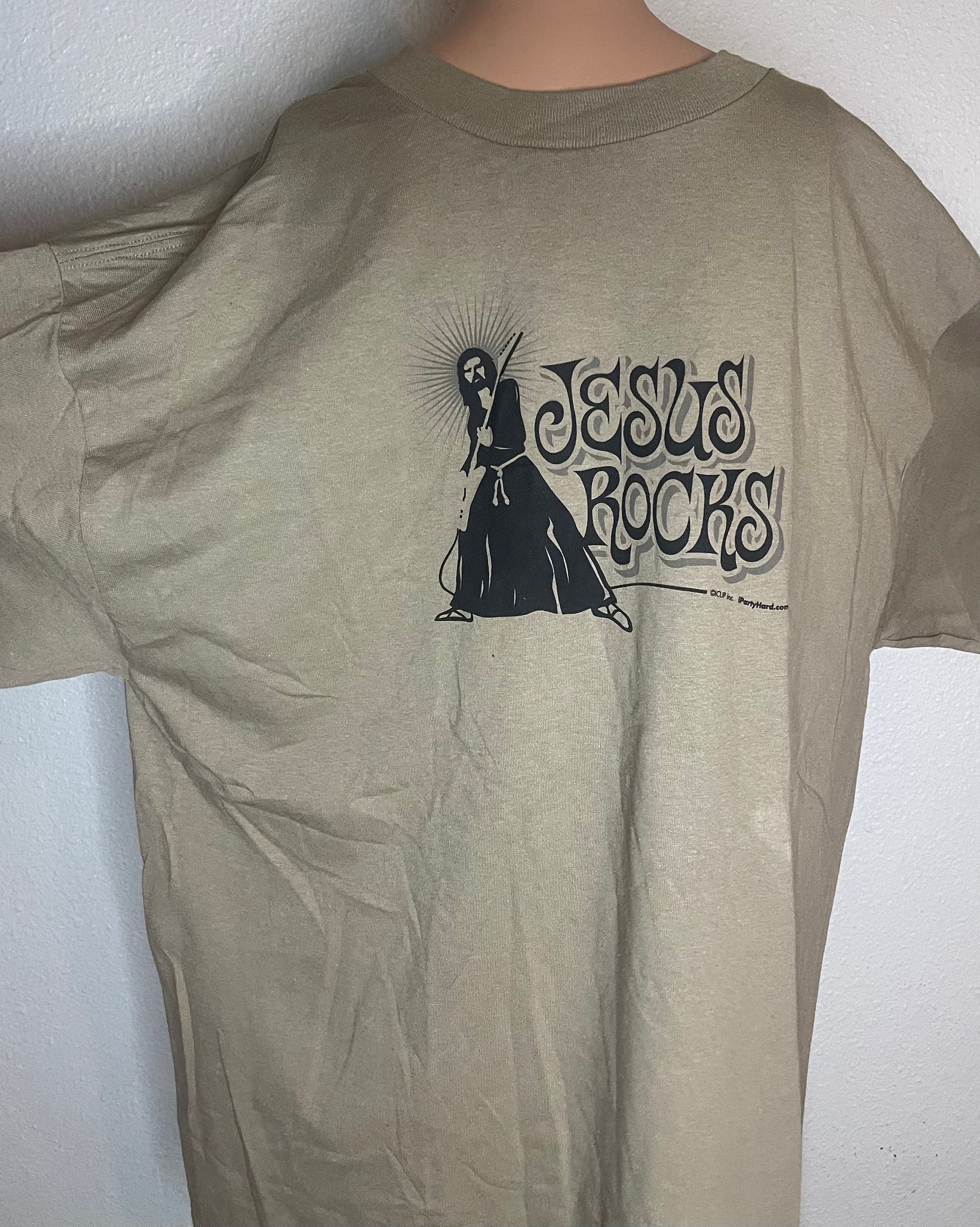 Jesus Rocks, Cream Colored Short Sleeve T Shirt. Vintage! - Etsy