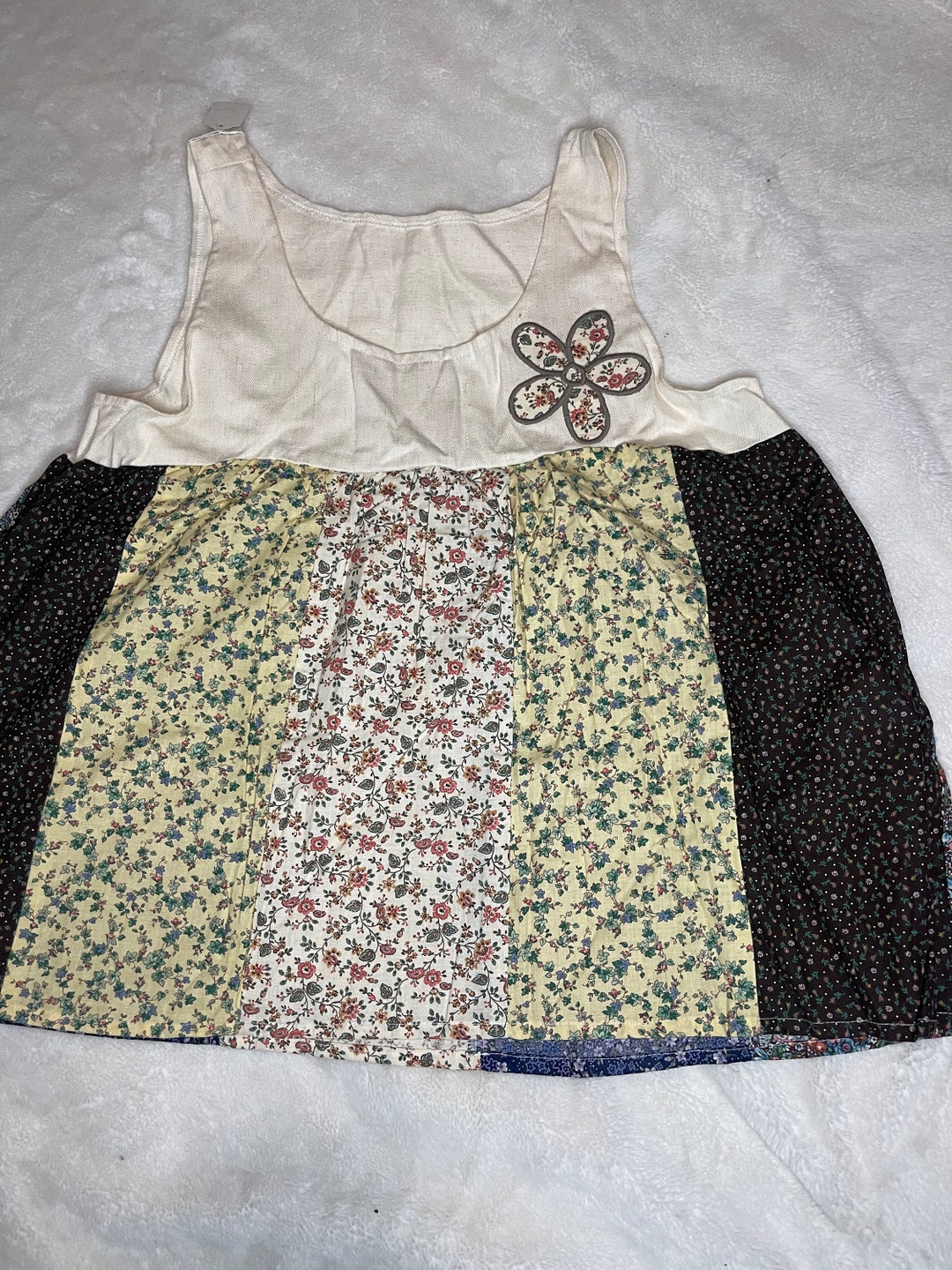 Handmade, Gypsy Rose Brand Tank Top. Calico Material With Flower ...