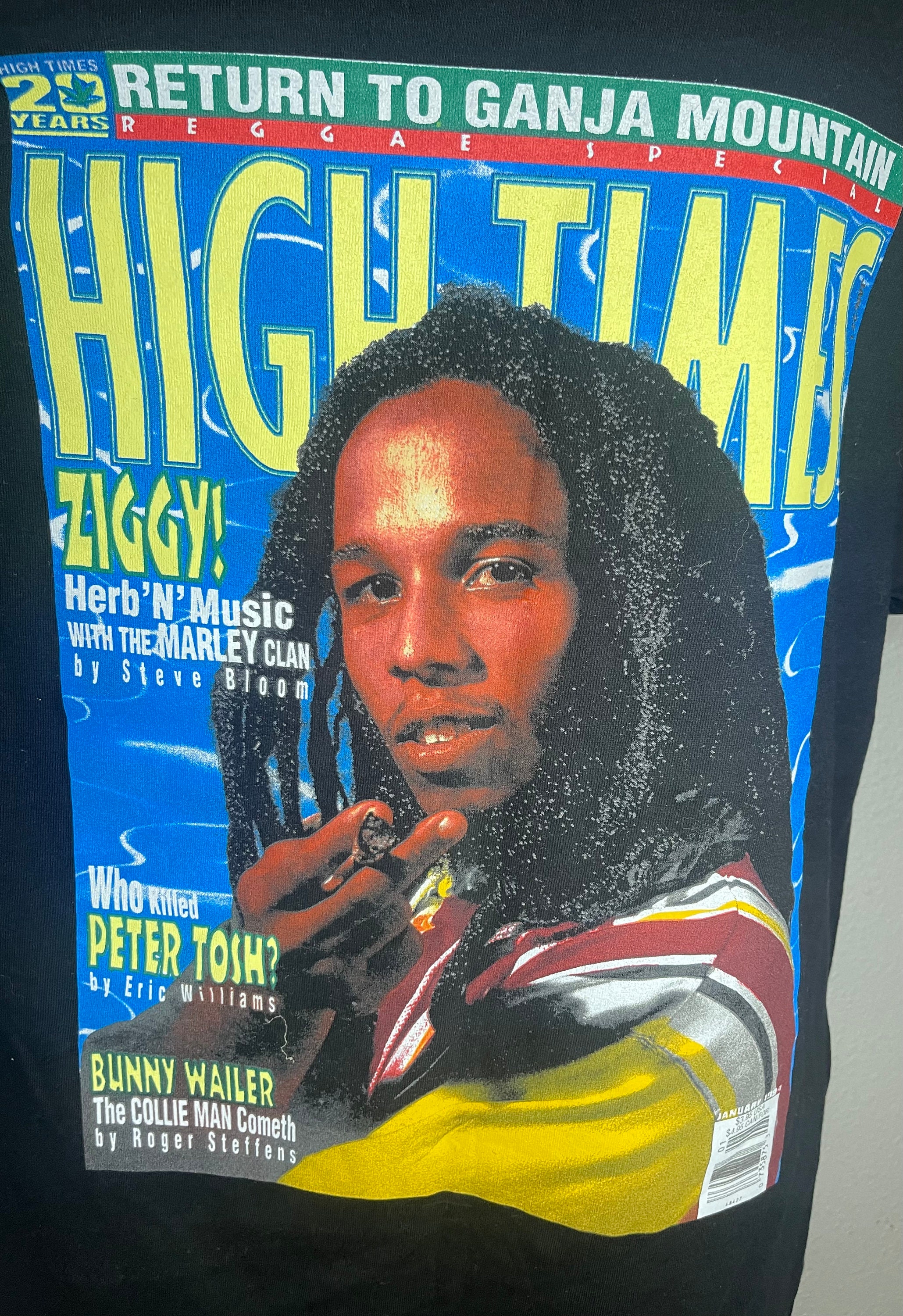 Vintage, Rare! Ziggy Marley High Times Magazine Cover T Shirt. - Etsy