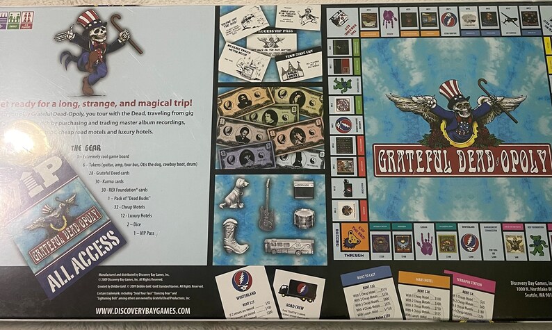 Grateful Dead Monopoly Board Game - Etsy