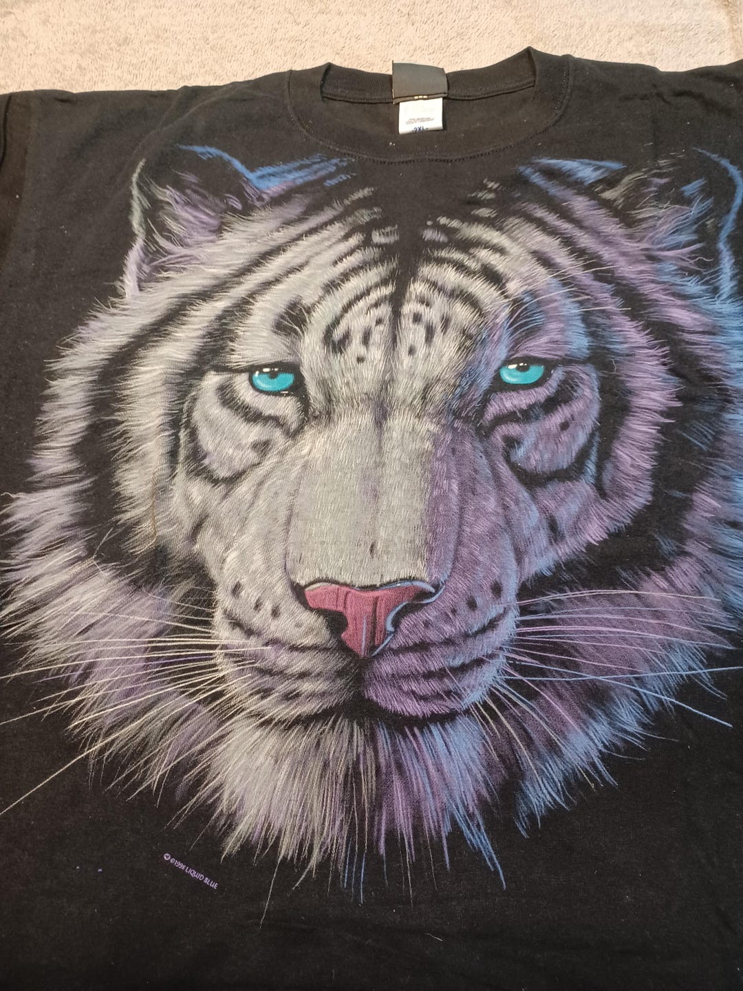 Tigers,vintage Liquid Blue Brand,xxl Short Sleeve.not Preowned - Etsy